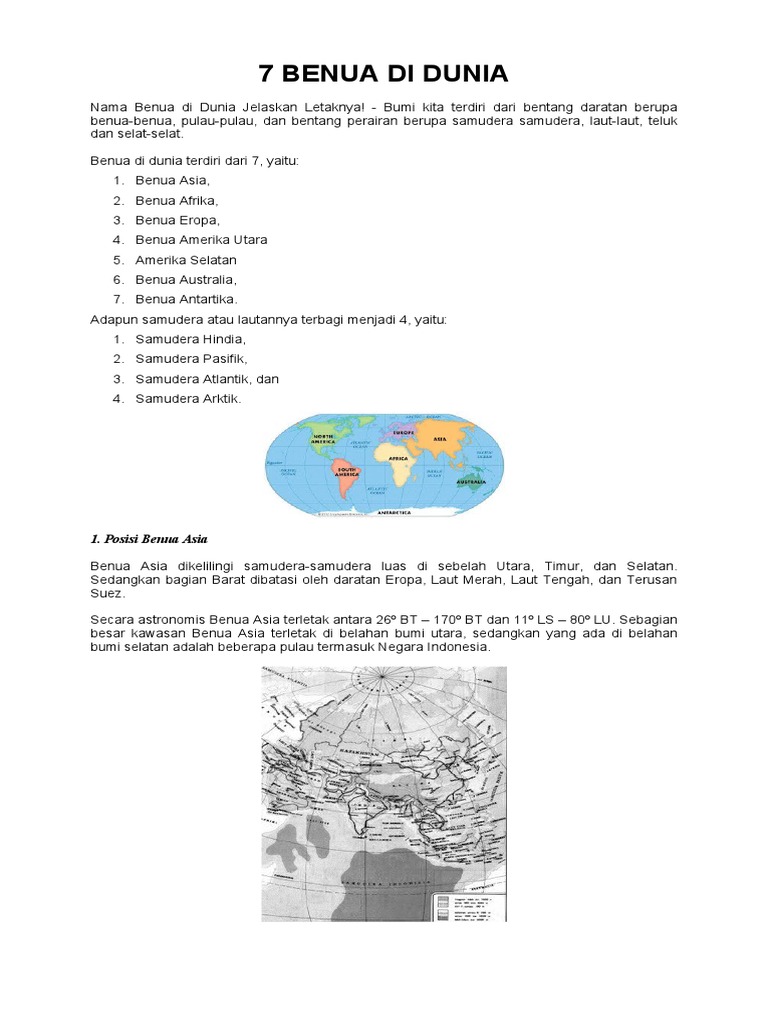 7 Benua Di Dunia | PDF