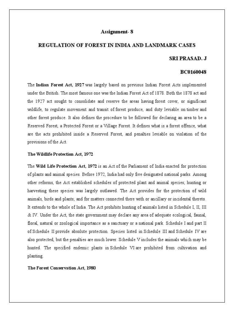 Regulation of Forests in India | PDF | Government Information | Social ...