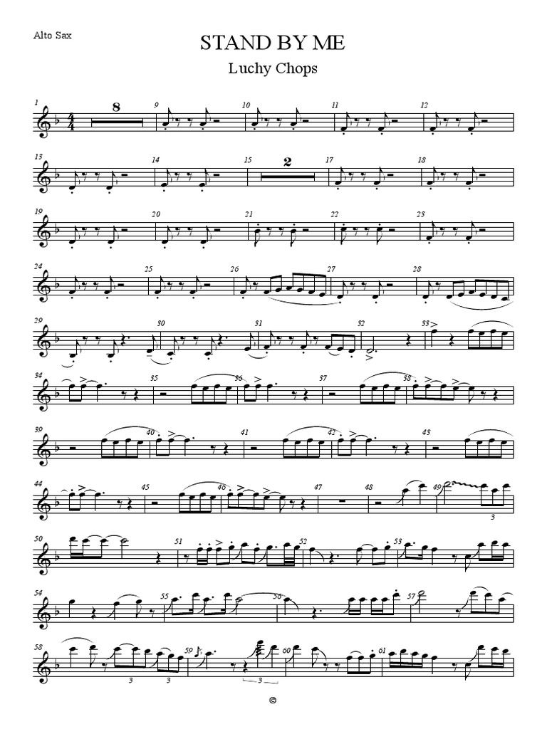 STAND BY ME - Alto Sax | PDF | Des sports