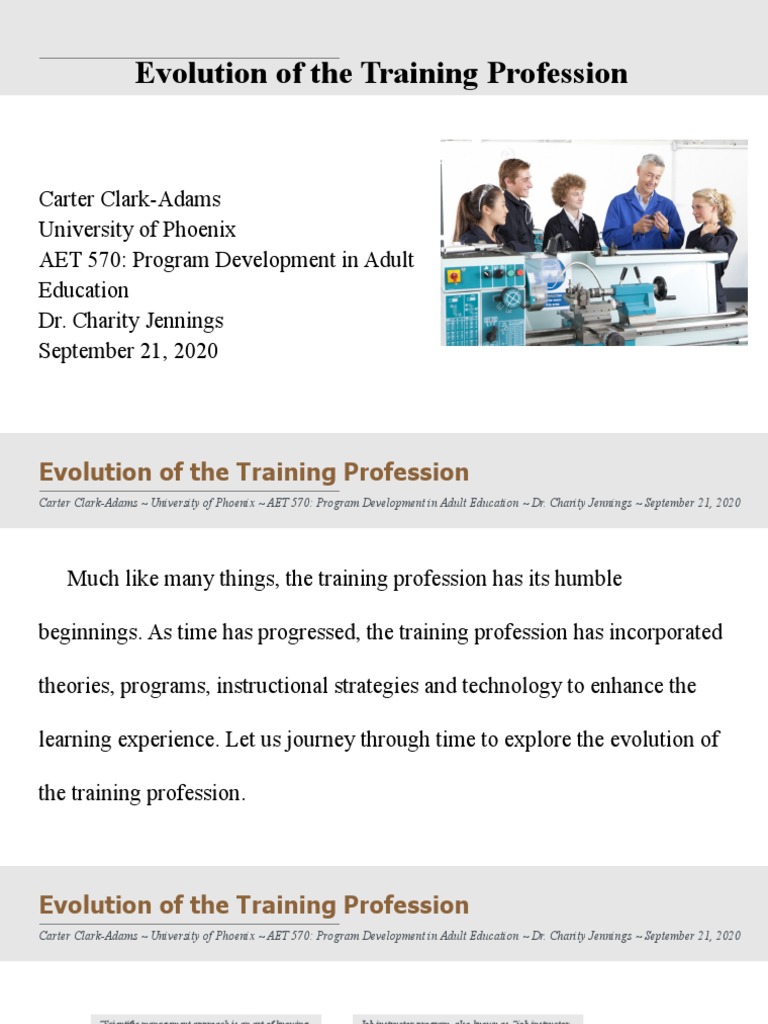 Evolution of The Training Profession - C | Download Free PDF ...