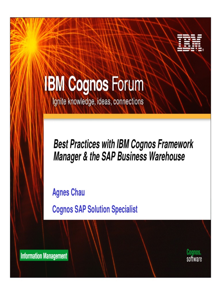 Best Practices With IBM Cognos Framework Manager & The SAP Business ...