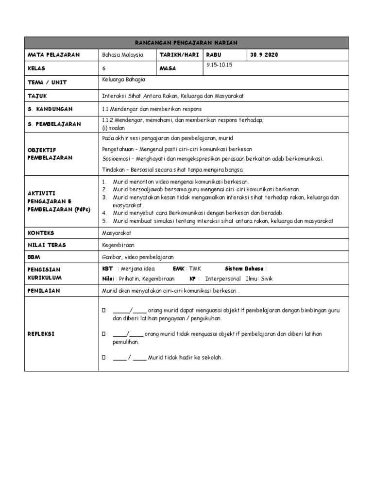 RPH BM 6 Sivik | PDF