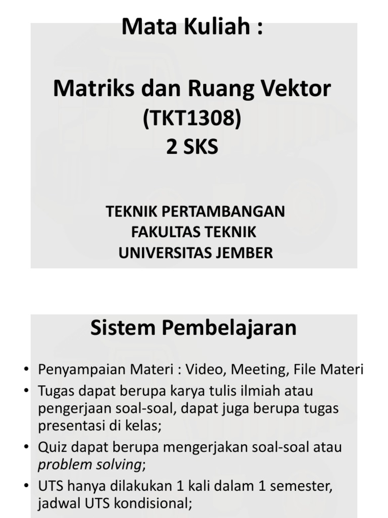 Matriks Dan Ruang Vektor PDF | PDF