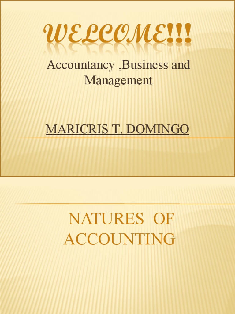 ABM - Nature, Functions and History of Accounting | PDF | Accounting ...