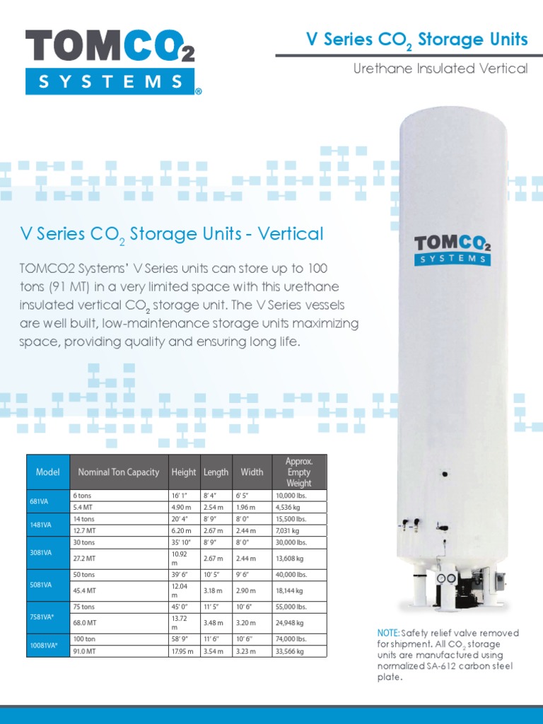 1.1.4.V Series CO2 Storage Units v2 | PDF | Pipe (Fluid Conveyance ...