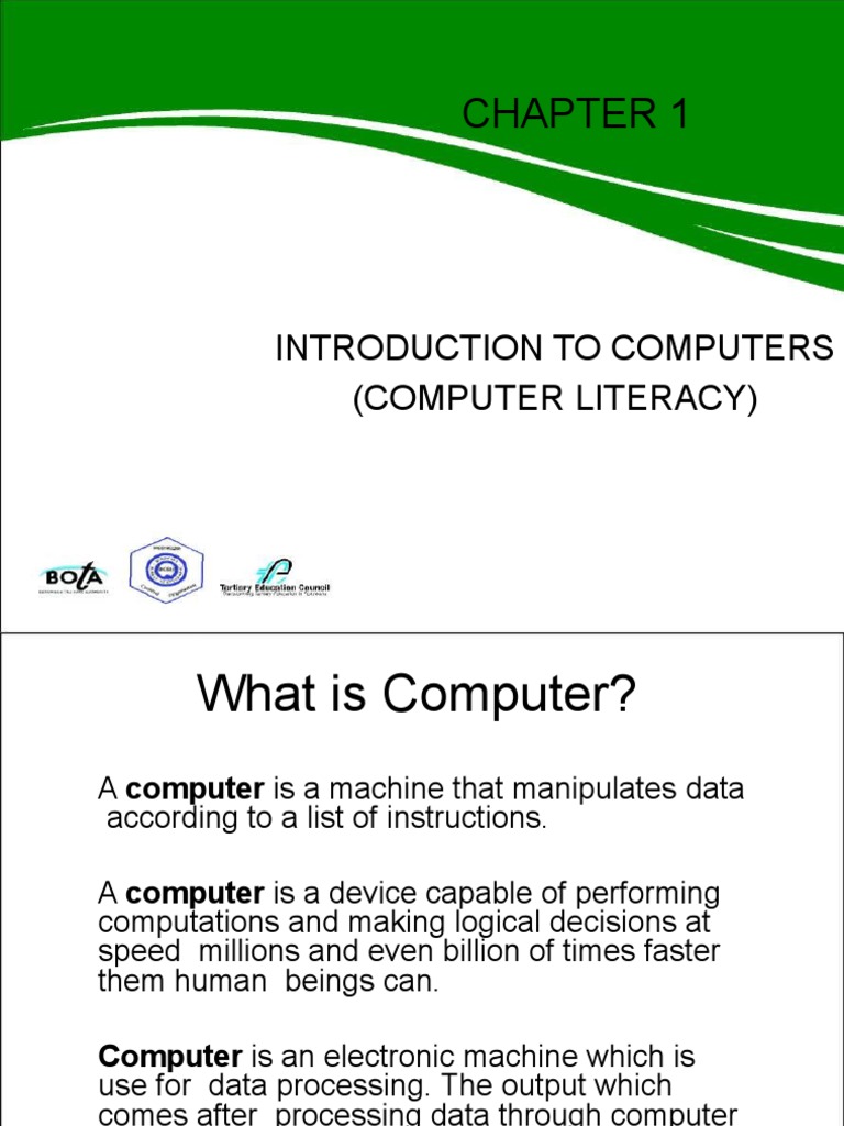 Chapter 1 Introduction To Computers - Computer Literacy | PDF | Usb ...