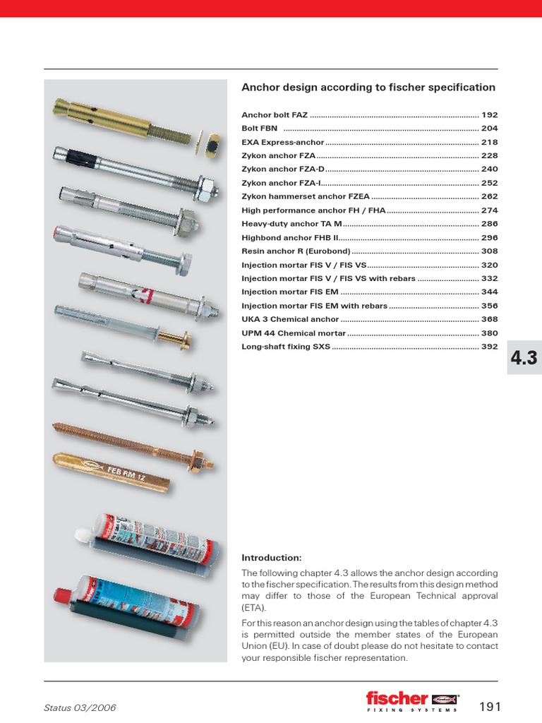 FISCHER Anchor Design-Pages-192-261 | PDF | Building Materials ...