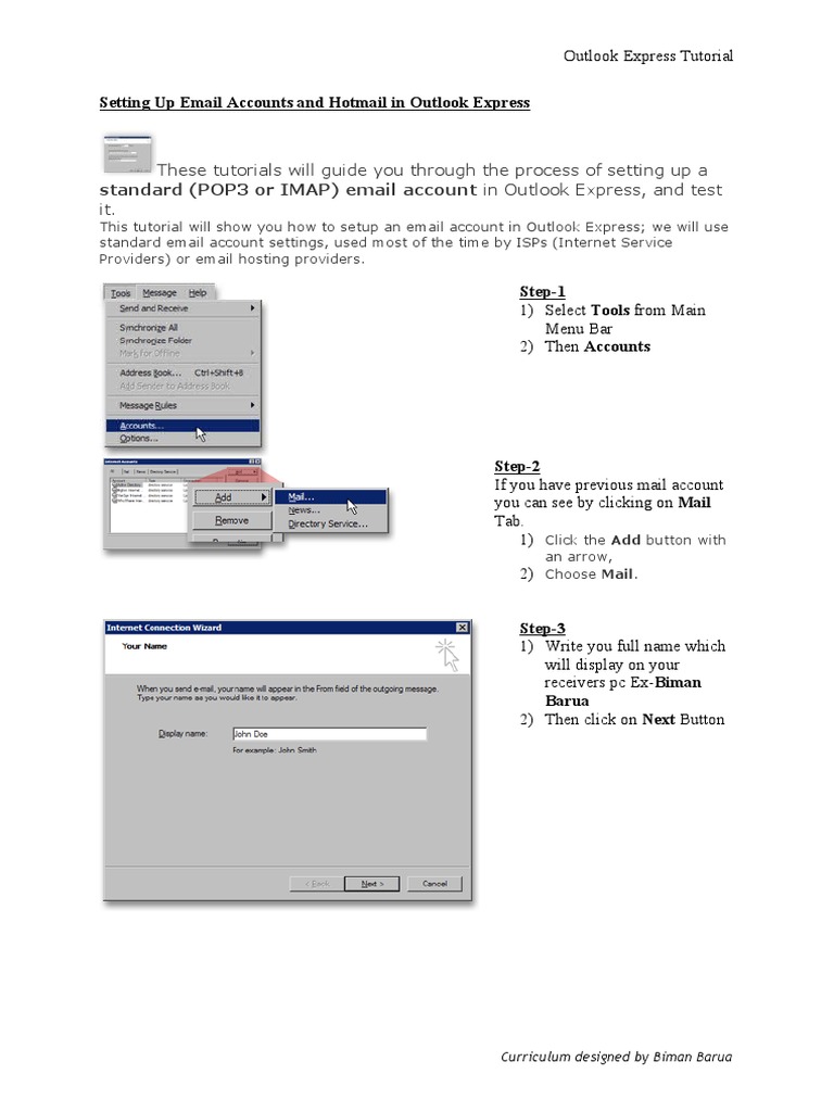 Outook Express Tutorial | PDF | Email | Information Technology
