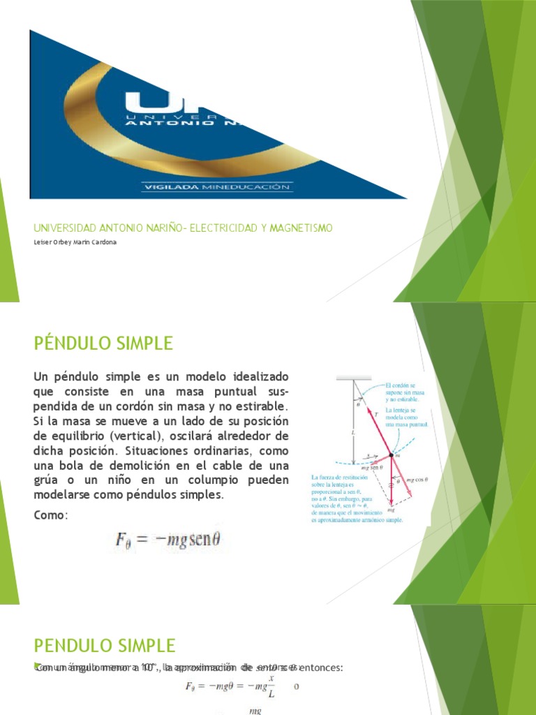 Presentación Pendulo Simple | PDF