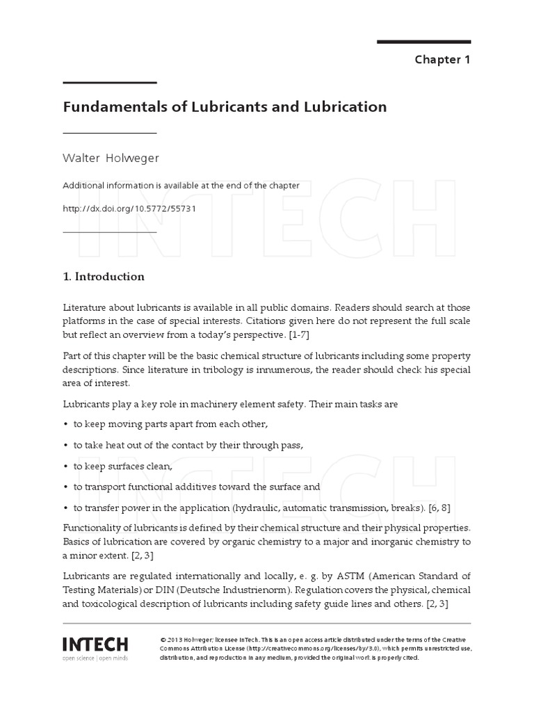 Fundamentals of Lubricants and Lubrication | PDF
