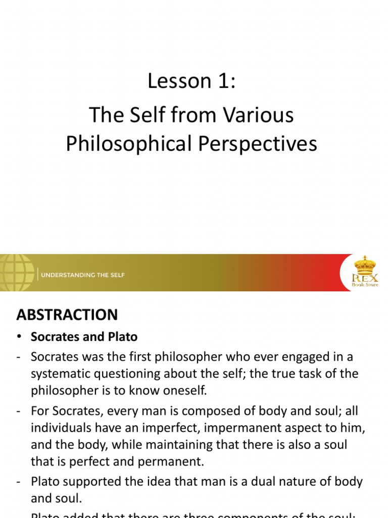 Lesson 1: The Self From Various Philosophical Perspectives | PDF ...