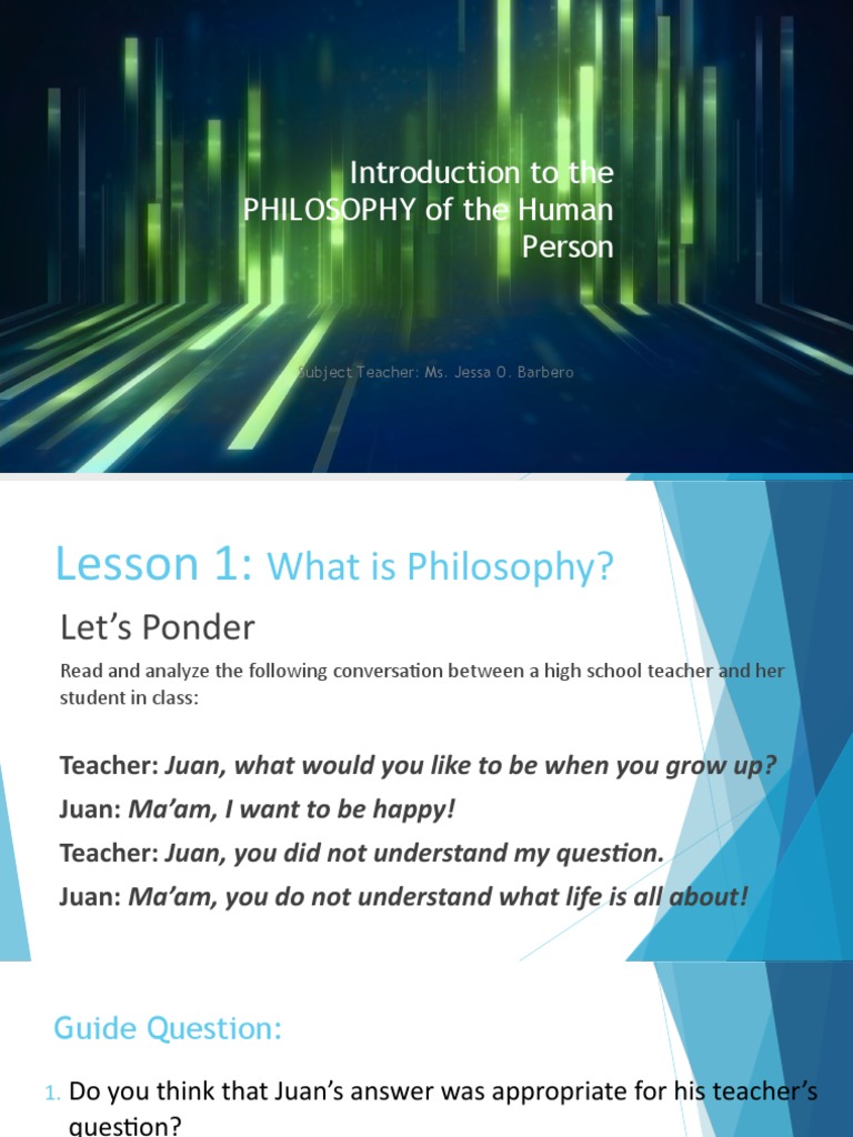 Lesson 1 What Is Philosophy | PDF | Ancient Greek Philosophy | Reason