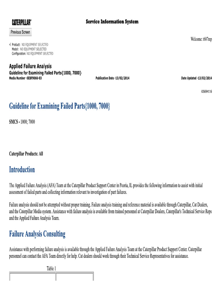 CAT Failure Analysis Guide | PDF