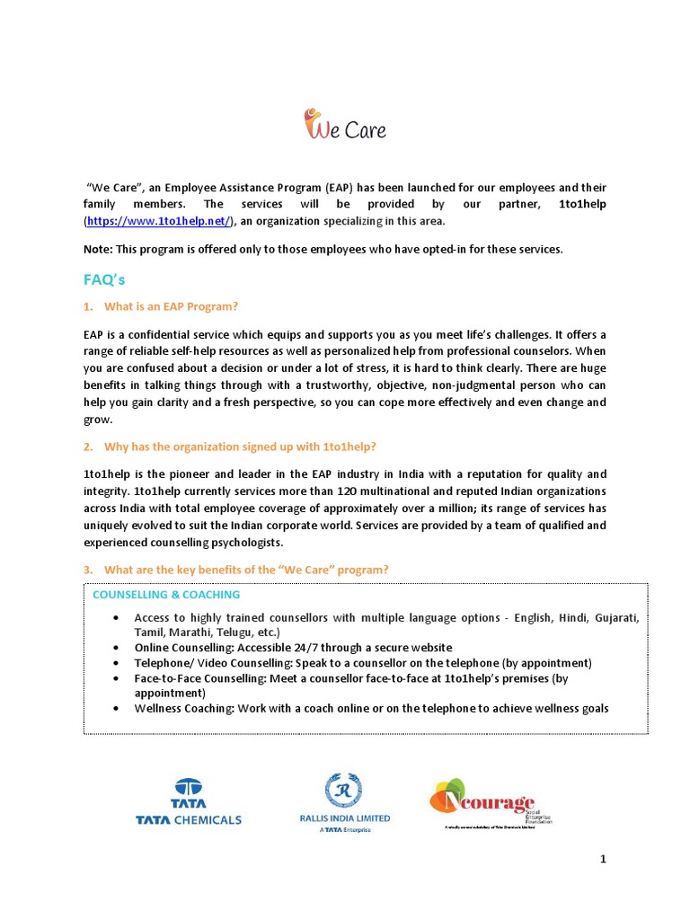 We Care EAP - Employee Guide 13july2020 | PDF | Parenting | Relationships