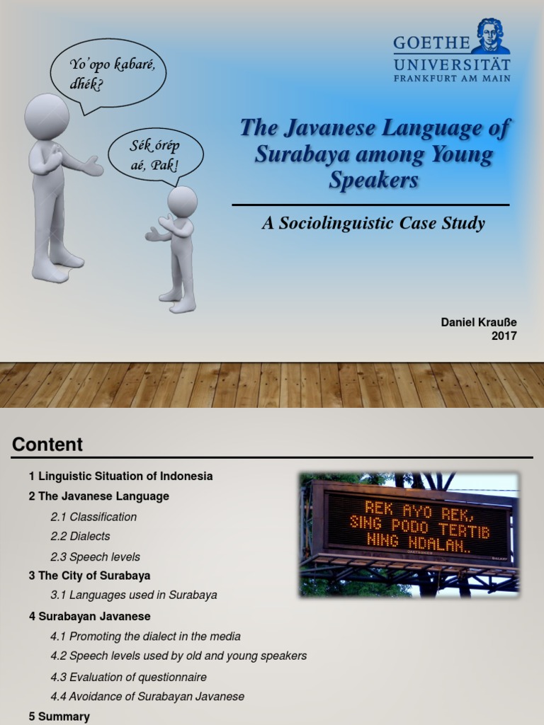 The Javanese Language of Surabaya Among PDF | PDF | Java | Languages Of ...