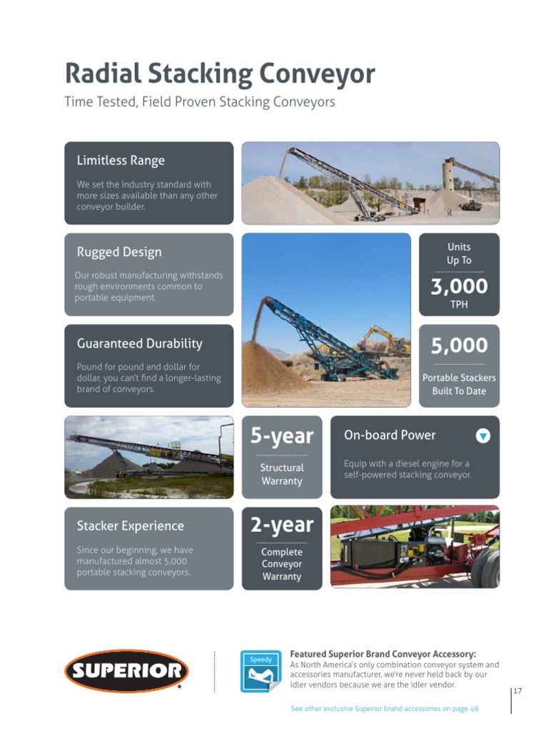 Superior Portable Radial Stackers Brochure | PDF | Manufactured Goods ...