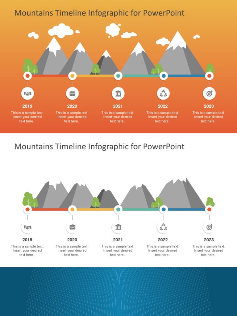 Mountains Timeline Infographic For Powerpoint | PDF