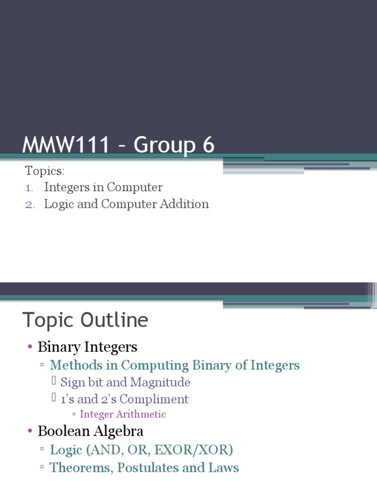 Understanding Binary Integers and Logic | PDF | Bit | Numbers