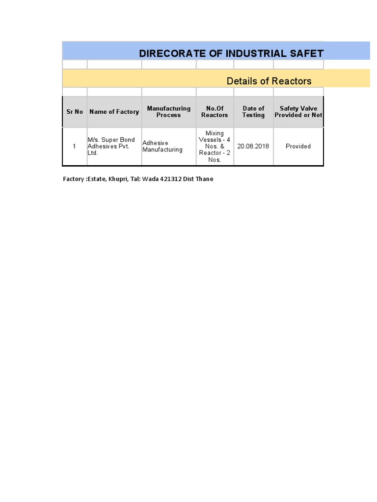 Reactor Details Format | PDF | Hydraulics | Mechanical Engineering