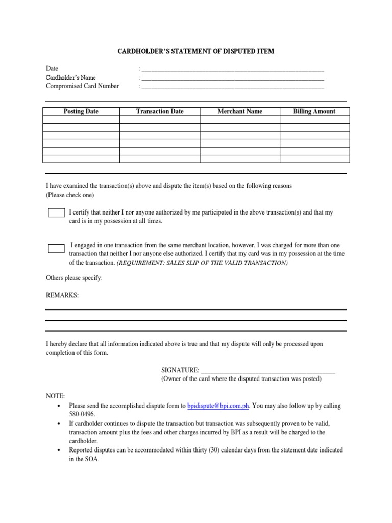 DISPUTED FORM - Updated As of 041019 | PDF | Finance & Money Management