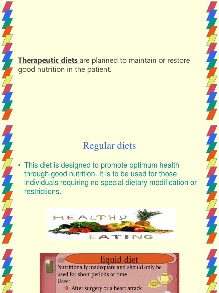 Overview of Therapeutic Diets | PDF | Hypertension | Diabetes
