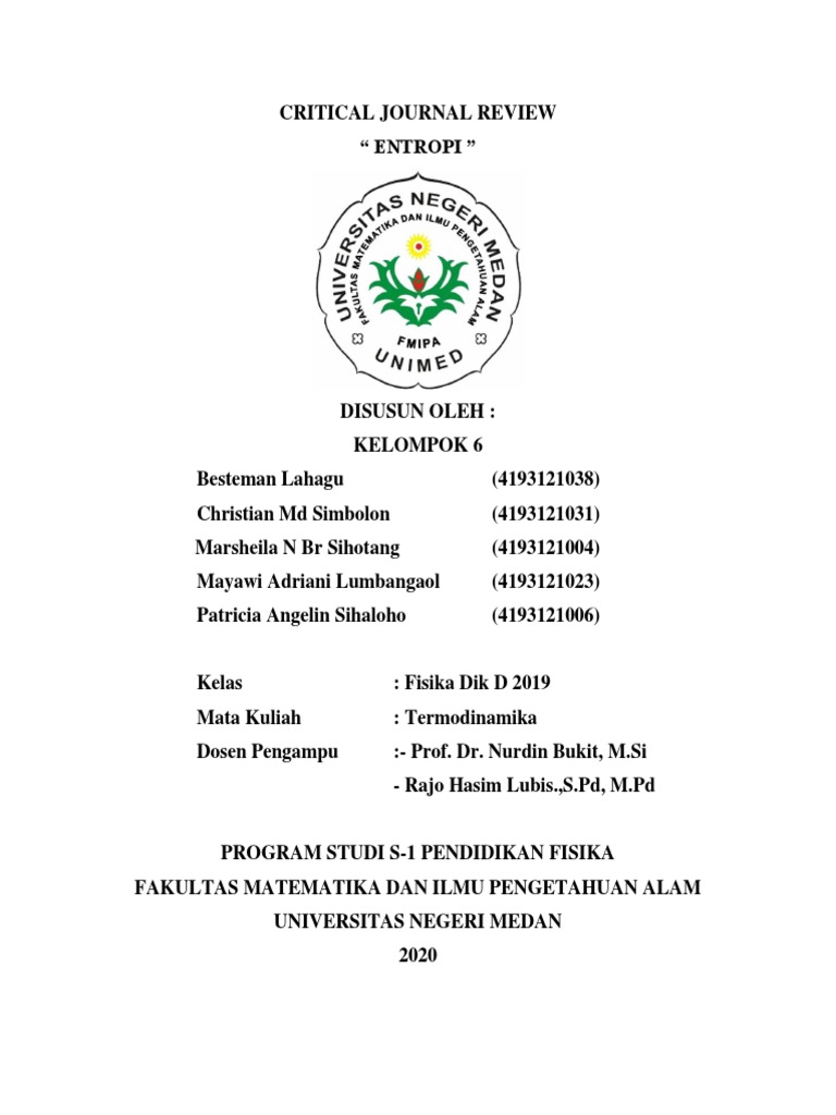 CJR Termodinamika Klompok 6. | PDF