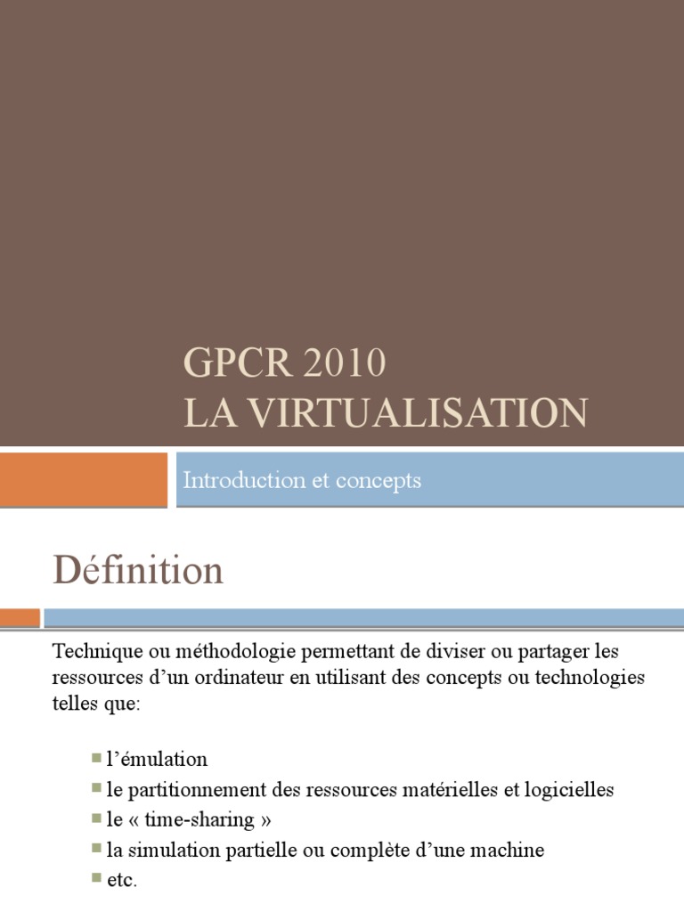 01 - Introduction À La Virtualisation | PDF | Virtualisation | Informatique