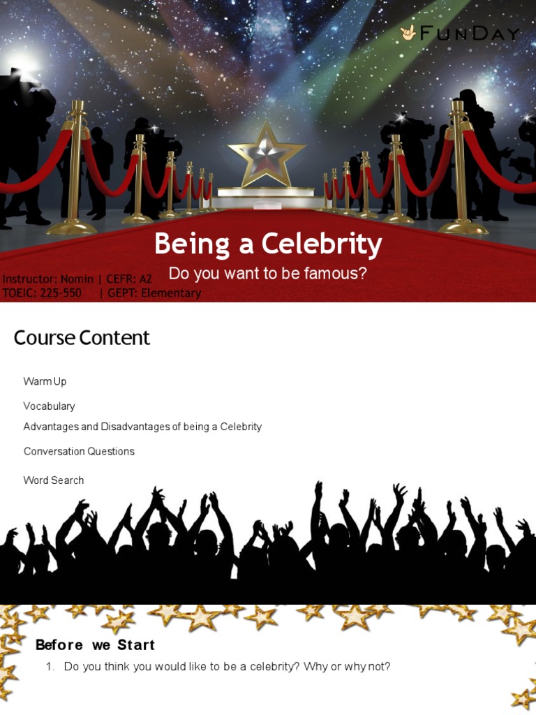 Being A Celebrity PDF | PDF | Celebrity | Stalking