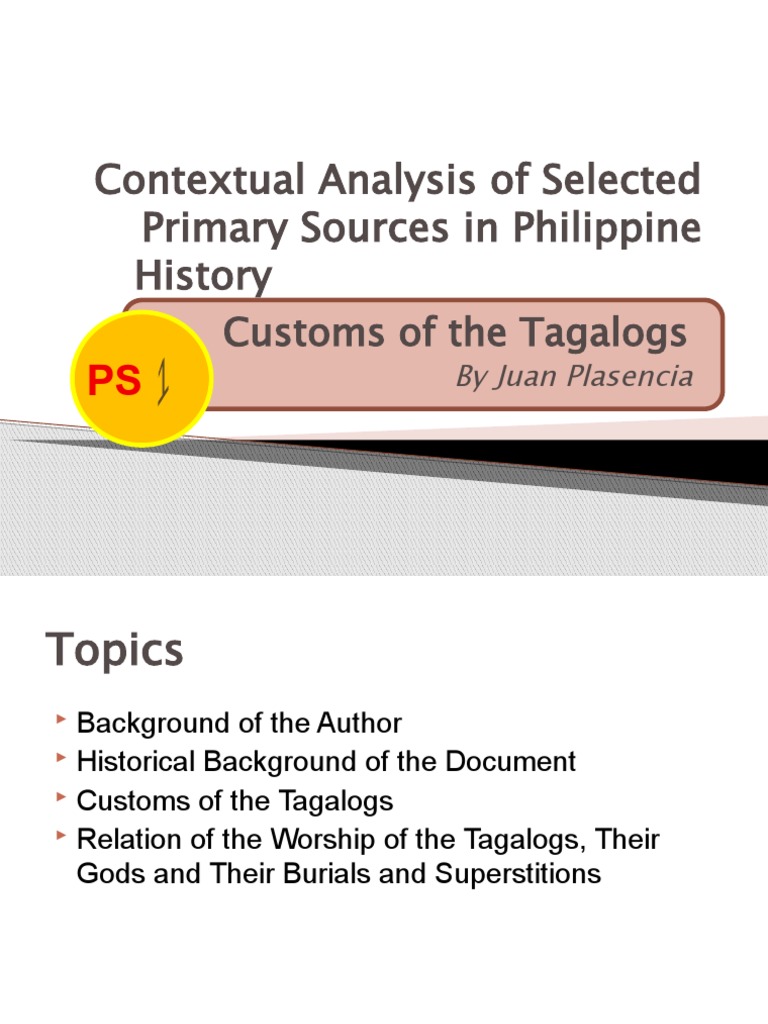 Contextual Analysis of Selected Primary Sources in Philippine History ...