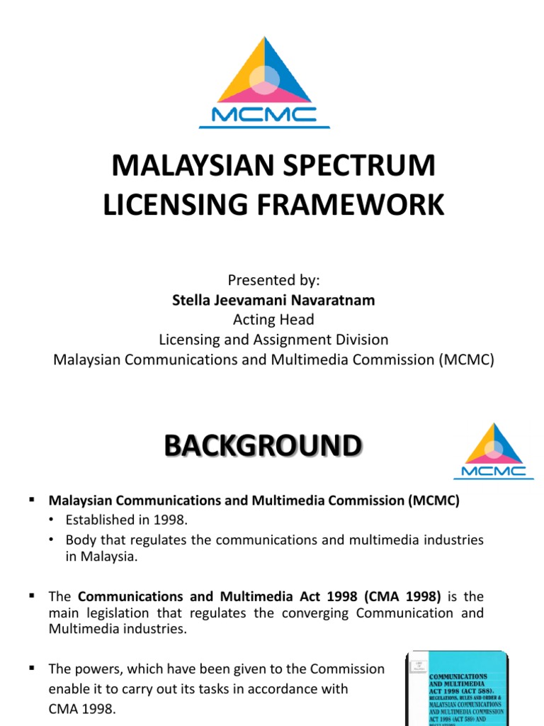 Malaysian Spectrum Licensing Framework - Stella Jeevamani Navaratnam ...