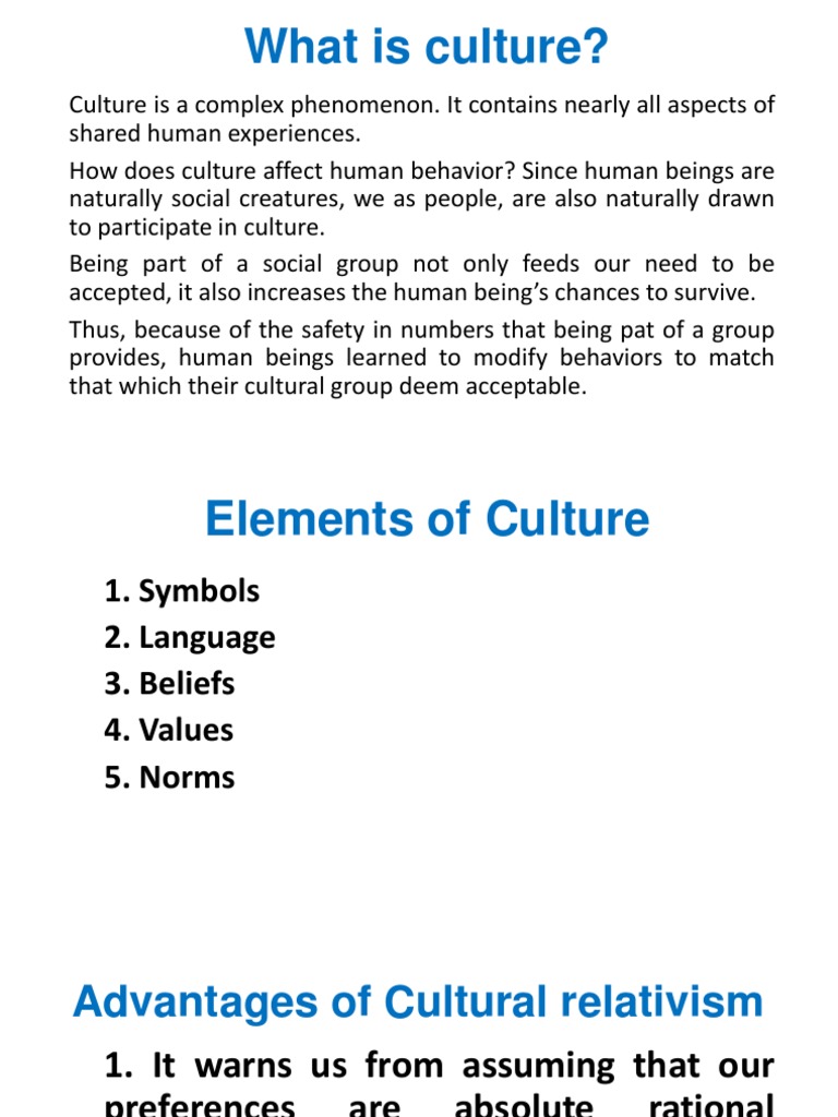 Understanding Culture & Its Impact | PDF