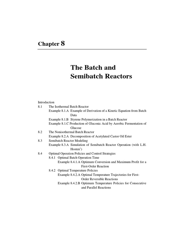 Understanding Batch and Semibatch Reactors Through Worked Examples ...