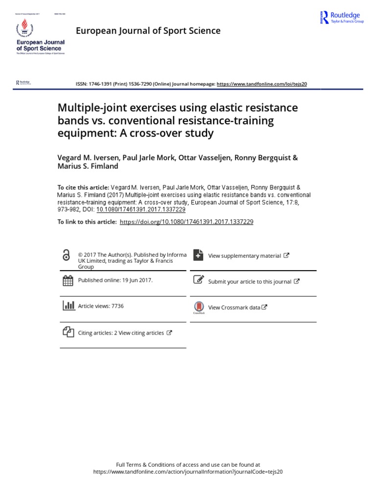 Multiple Joint Exercises Using Elastic Resistance Bands Vs Conventional ...