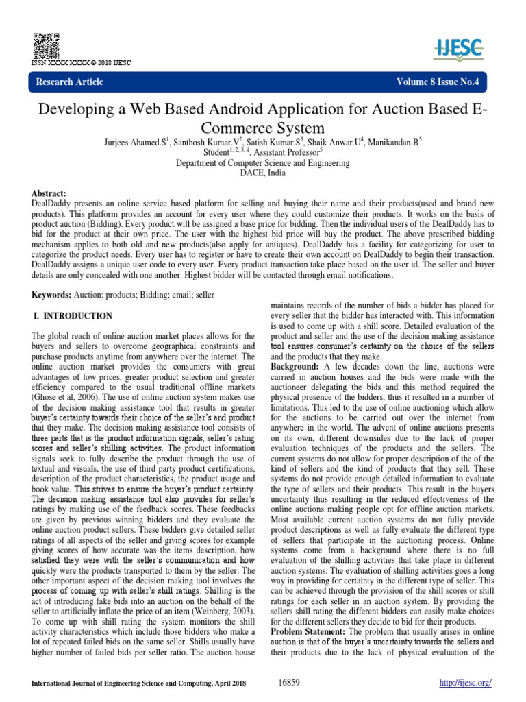 .Developing A Web Based Android Application For Auction Based E ...