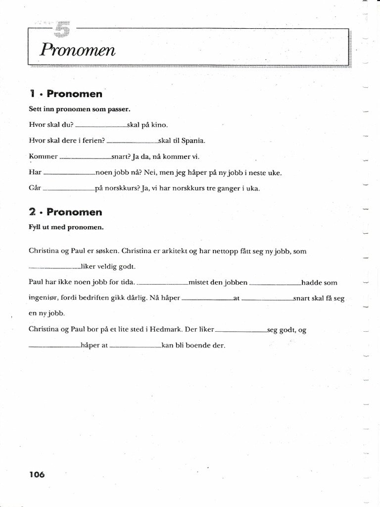 Norsk Grammatikk For Fremmedspraaklige5 | PDF