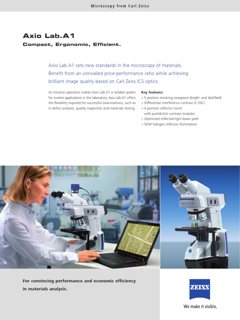 Axiolab Microscope | PDF | Microscopy | Optics