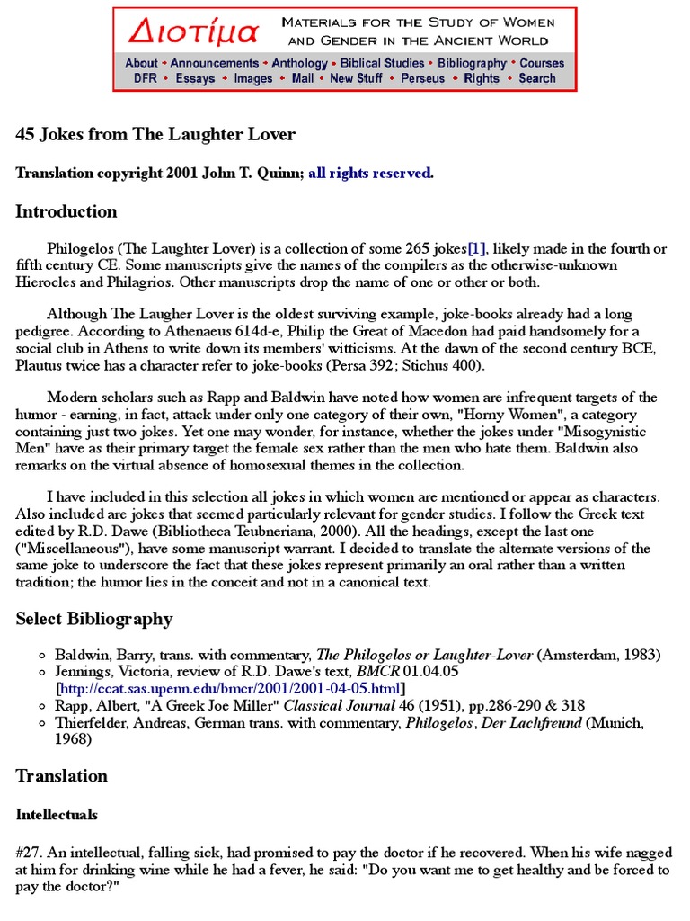 45 Jokes From The Laughter Lover: All Rights Reserved | PDF | Jokes