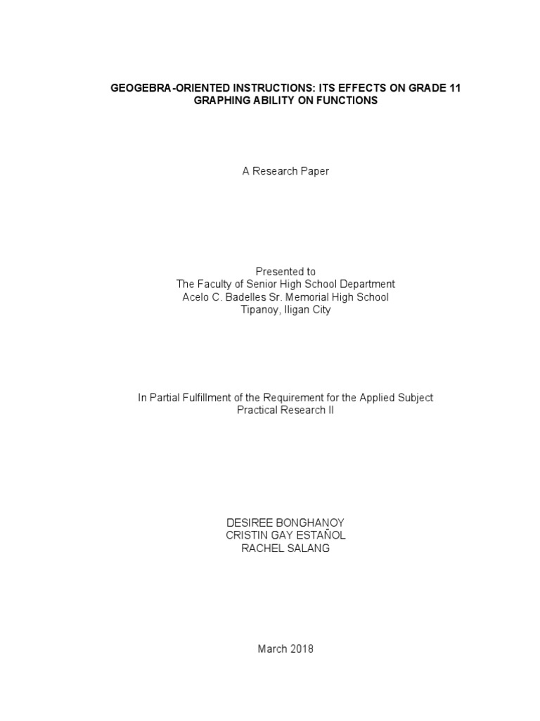 Grade 12 Research Paper (Salang) | PDF | Constructivism (Philosophy Of ...