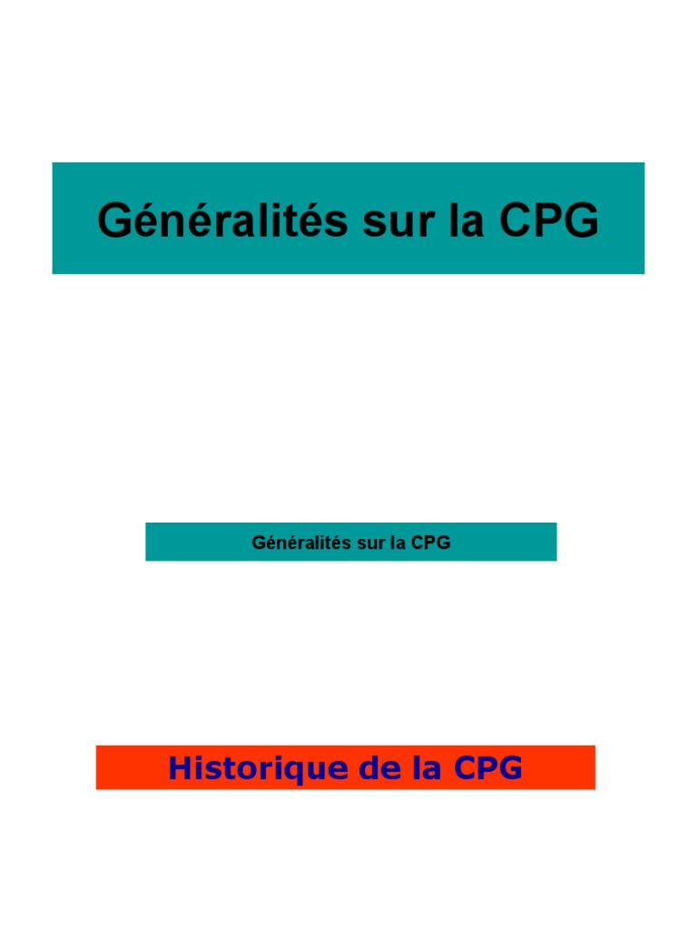 Cours 1 - Generalité Sur La CPG. - Cours1 | PDF | Chromatographie en ...