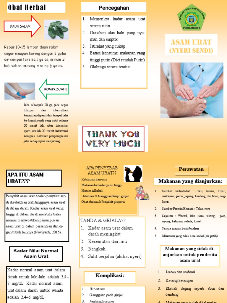 LEAFLET Asam Urat | PDF