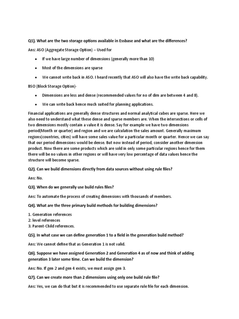 Hyperion Interview Questions | PDF | Databases | Information Science