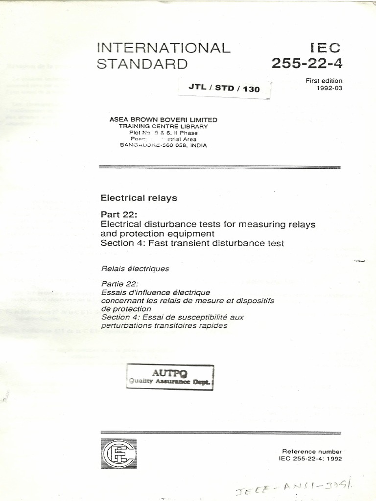 Iec 255 - 22 - 4 | PDF