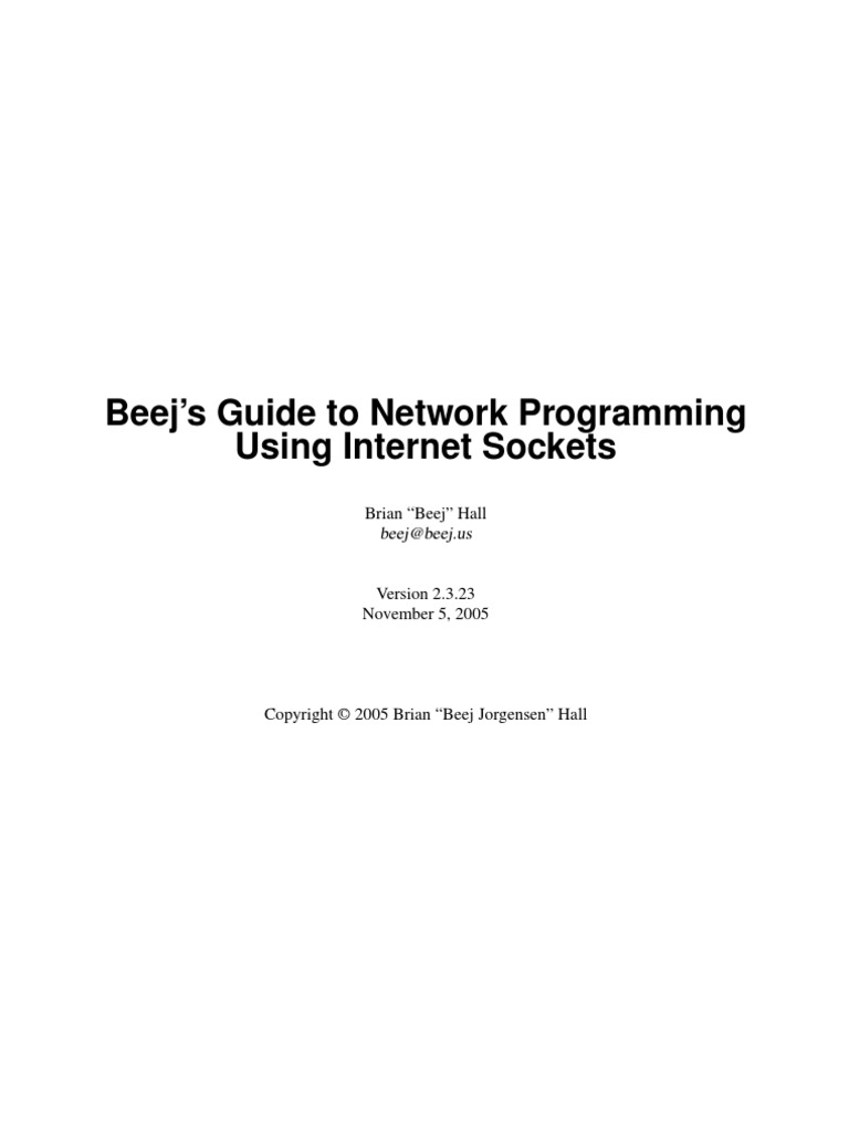 Beej's Guide Old Version (Use This) | PDF | Transmission Control ... Beej's Guide Old Version (Use This) | PDF | Transmission Control ...