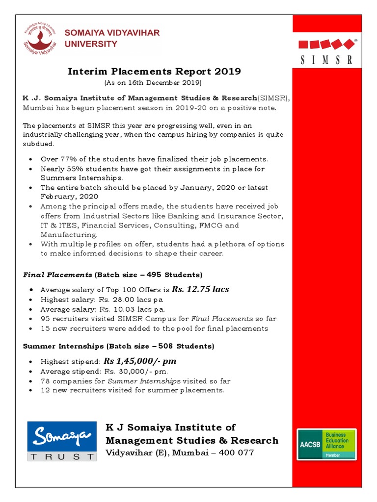 Interim Placement Report 20191 | PDF