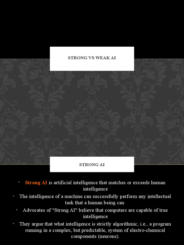 Strong vs Weak AI: A Comparison | PDF