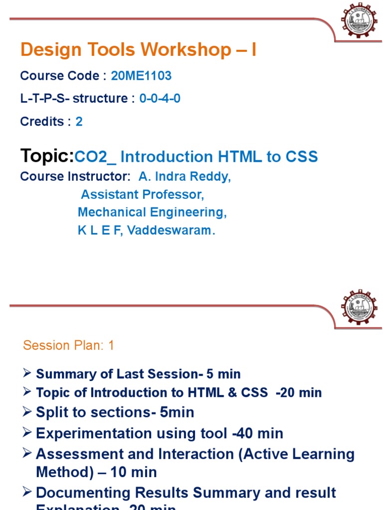1.intro To HTML & CSS - SESSION 1 | PDF | Cascading Style Sheets ...