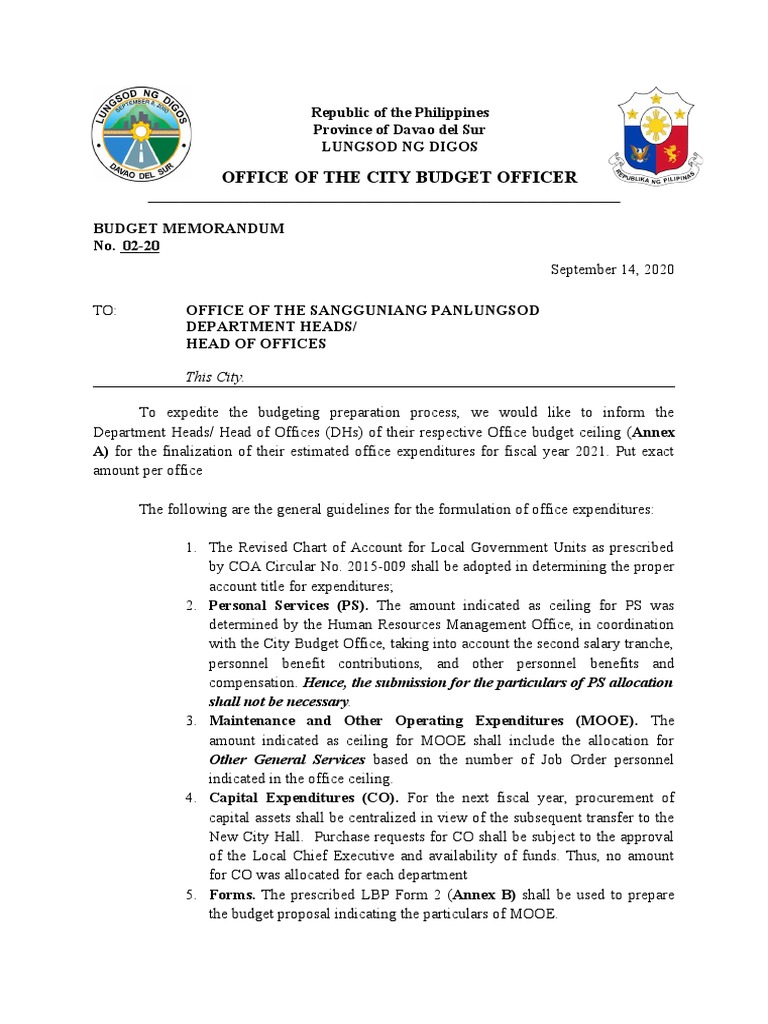 Office of The City Budget Officer | PDF | Budget | Government
