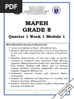 Mapeh Grade 9: Quarter 1 Week 1 Module 1 | PDF | Physical Fitness | Muscle