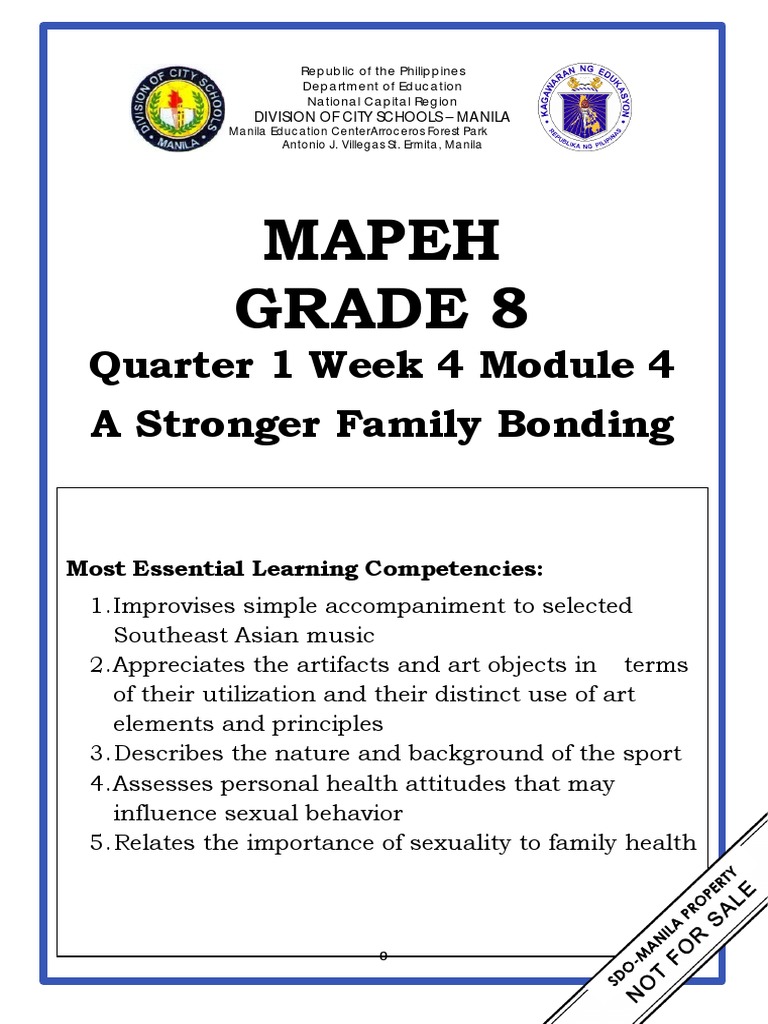MAPEH-8 Q1 W4 Mod4 | PDF | Entertainment (General)