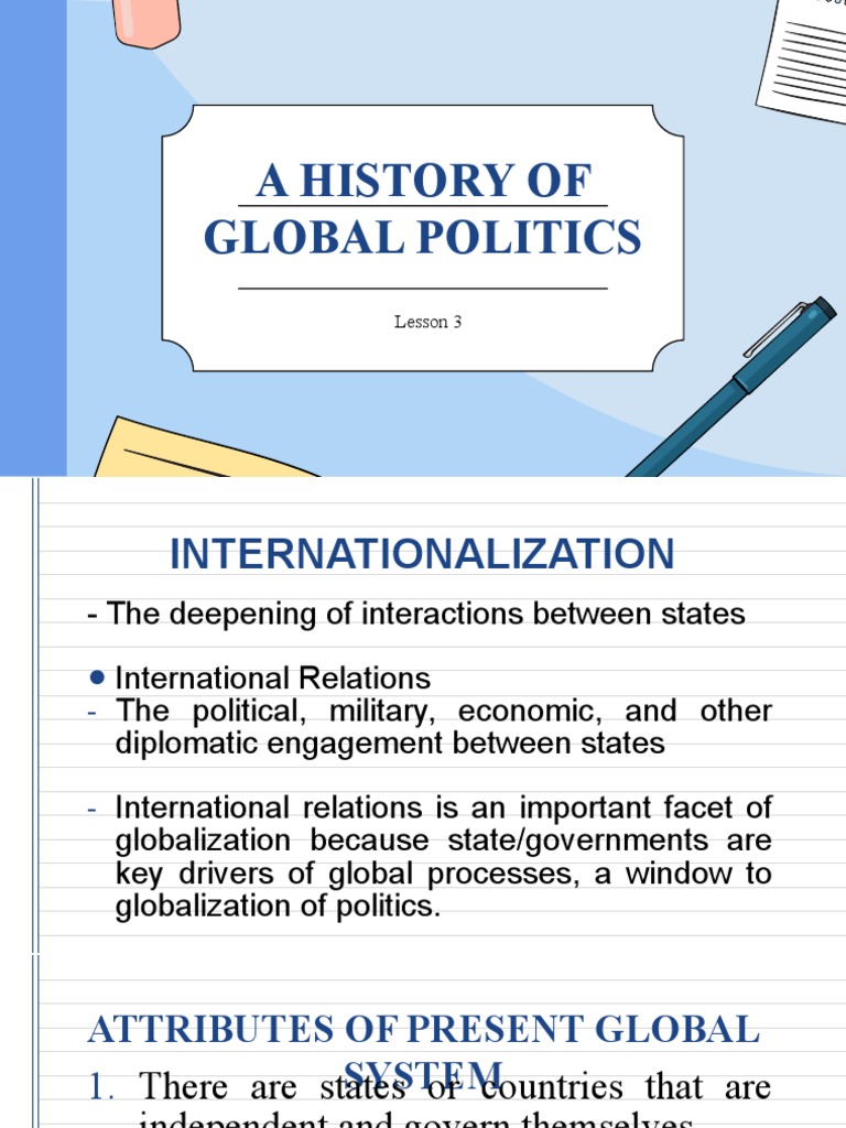A History of Global Politics: Lesson 3 | PDF | Internationalism ...